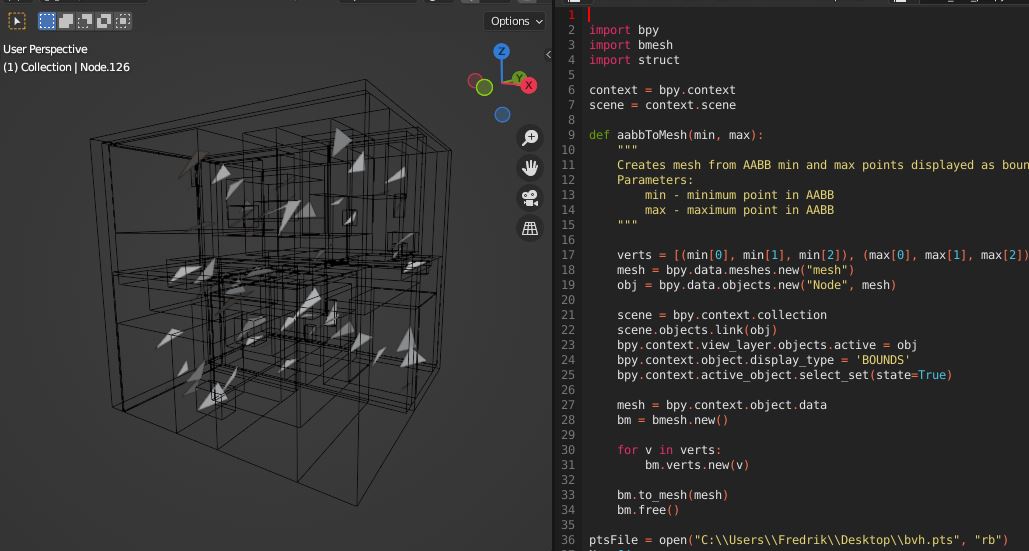 Luz Raytracer: Visualizing BVH structure using Blender – Fredrik Linde